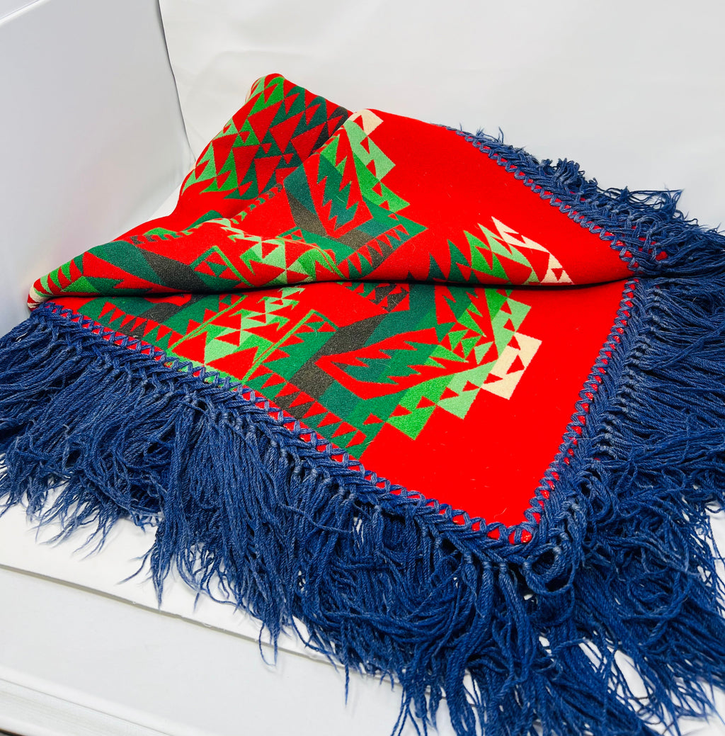 Vintage Pendleton Shawl Red Blanket | Picayune Cellars & Mercantile