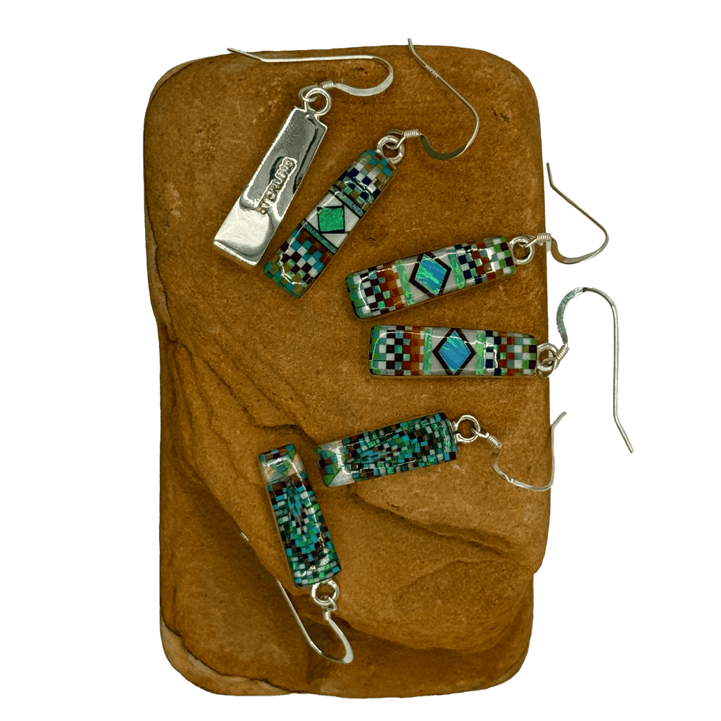 Micro Inlay Thin Rectangular Earrings | Picayune – Picayune Cellars ...